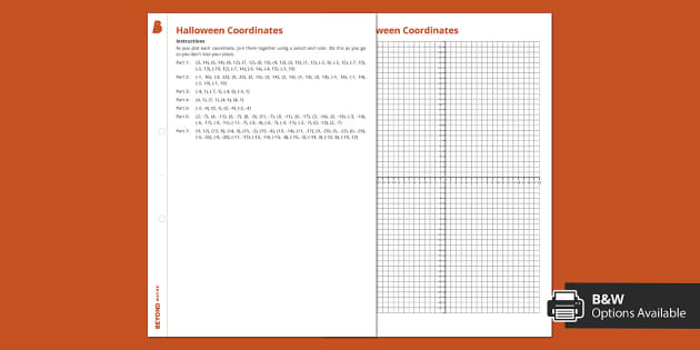 Differentiated Halloween Coordinates Worksheets - Beyond Differentiated Halloween Coordinates Worksheets - Beyond