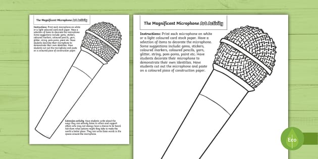 The Magnificent Microphone Art Activity (teacher made)