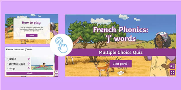 👉 French Phonics: 'j' words Interactive Quiz - Twinkl