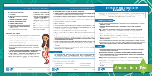 FREE! - Información para docentes con estudiantes TEA