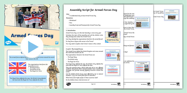 Armed Forces Day Assembly Pack (teacher made)