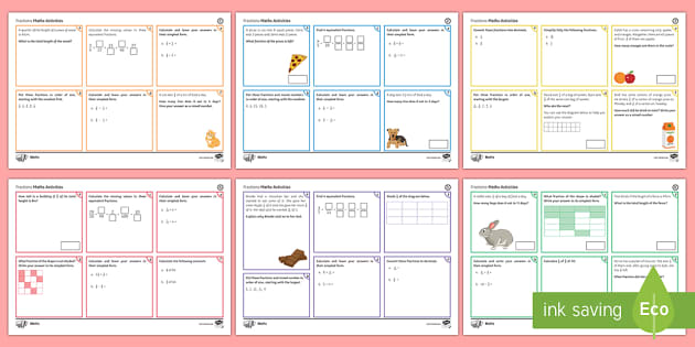 Fractions Maths Activity Mats | Maths | Beyond - Twinkl