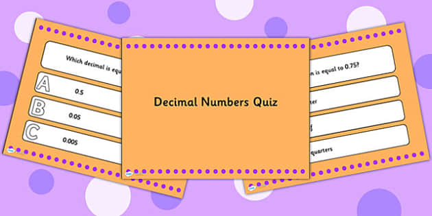 Decimal Numbers PowerPoint Quiz