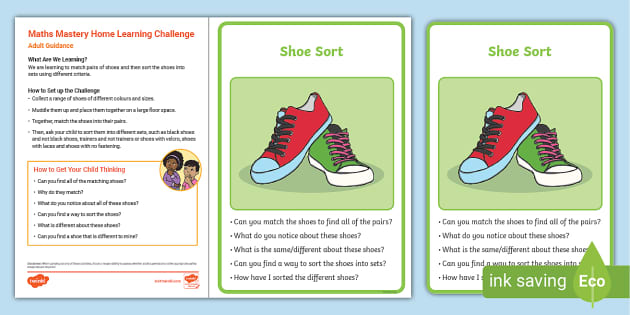 👉 EYFS Maths Home Learning Challenge: Shoe Sort - Twinkl 👉 EYFS Maths Home Learning Challenge: Shoe Sort - Twinkl