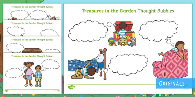 Treasures in the Garden Thought Bubbles Worksheet / Worksheet