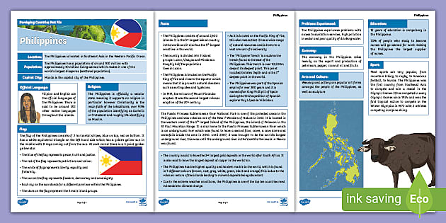 The Philippines Developing Countries Fact Files