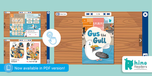 Level 2c Decodable Readers: Gus the Gull (teacher made)