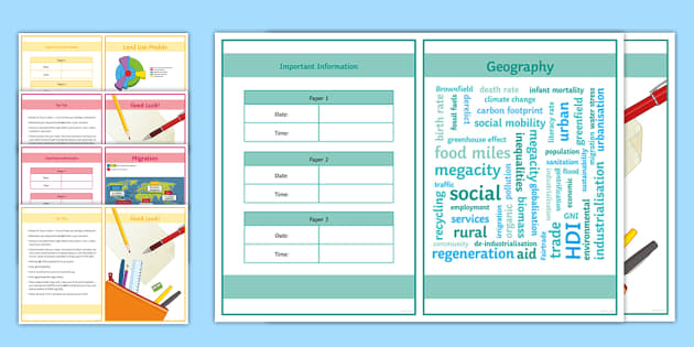 Human Geography: GCSE Good Luck Cards (teacher made)