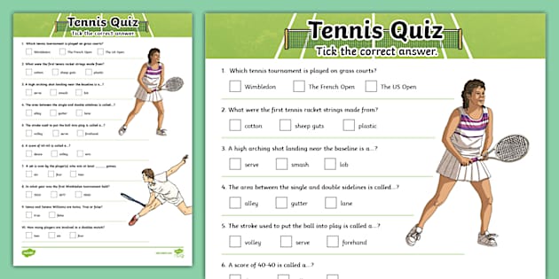 Tennis General Knowledge Quiz (Teacher-Made) - Twinkl