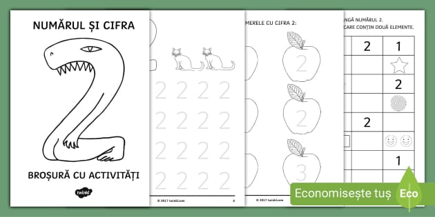 Numărul și cifra 2 - Ciclul Primar - Twinkl România