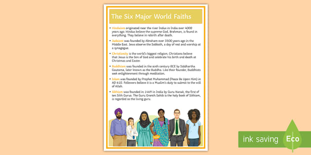 Humanities Display (Religious Studies): Major World Faiths A4 Display ...