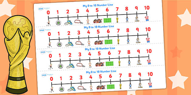 FREE! - Football Themed Number Lines pdf 10 (teacher made)