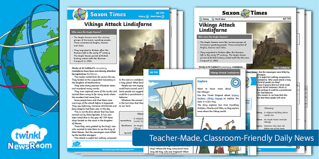 Vikings Attack Lindisfarne - News from the Past Pack