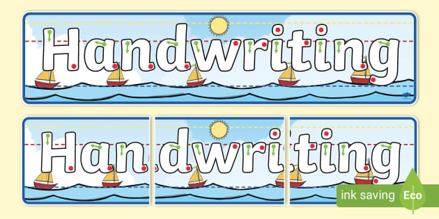 * NEW * Sun, Boat and Water Handwriting Banner - Twinkl