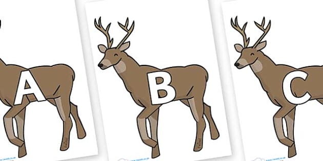A-Z Alphabet on Stags