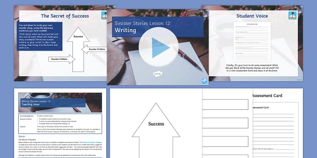 Sinister Stories Lesson 12: Writing (teacher made)