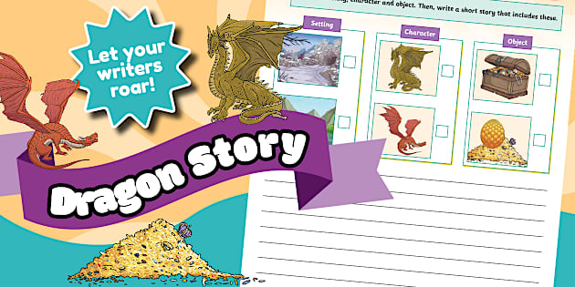 Intermediate Phase - Dragon Story - Short Burst Writing Template (CAPS