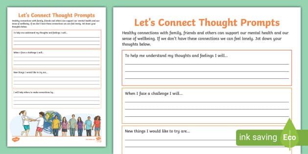 Children's Mental Health Week KS2 Thought Prompts - Twinkl