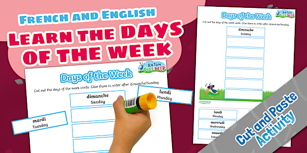 Anton Digs Deep - French Days of the Week Activity
