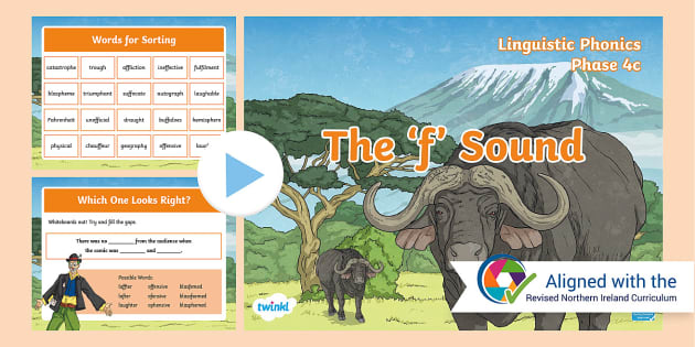 Linguistic Phonics Phase 4c 'f' Sound PowerPoint - Twinkl