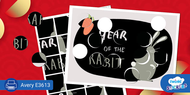 Year of the Rabbit - Sticker Activity (teacher made)