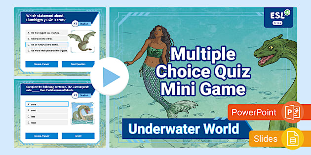 ESL Underwater World Mini Game - Multiple Choice Quiz