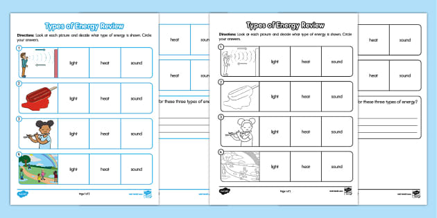 Types Of Energy Review Activity teacher Made Twinkl Types Of Energy Review Activity teacher Made Twinkl