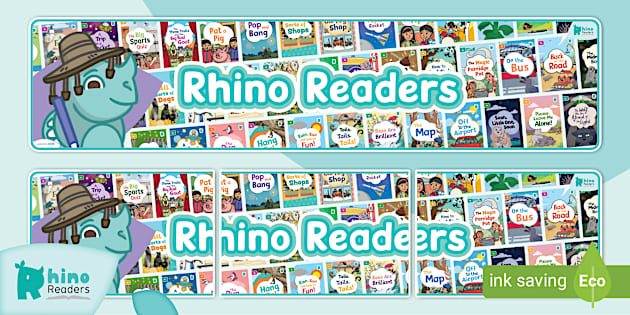 Rhino Readers Display Banner (professor feito) - Twinkl