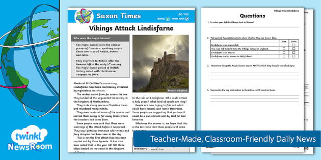 Vikings Attack Lindisfarne - News from the Past Story