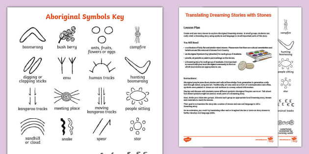 Aboriginal Symbols Story Translating Activity - Twinkl