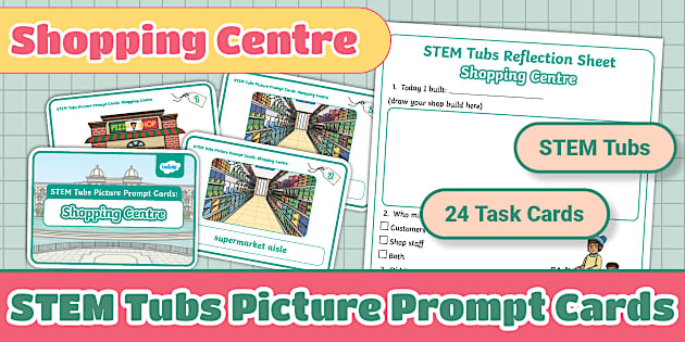 STEM Tubs Picture Prompt Cards: Shopping Centre