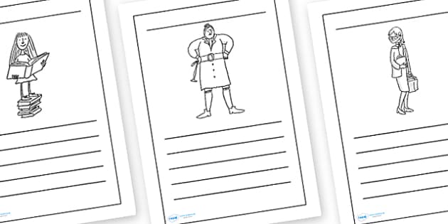 FREE! - Writing Frames Standard Lined to Support Teaching on Matilda