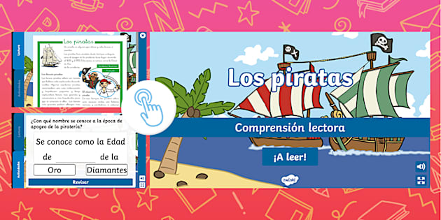 Juego de comprensión lectora por niveles: Los piratas