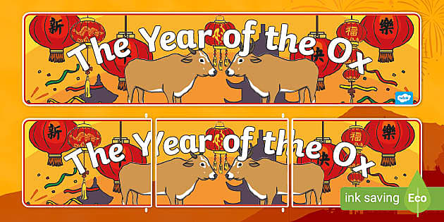 Year of the Ox Display Banner (teacher made) - Twinkl
