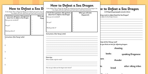 How to Train Your Dragon How to Defeat a Sea Dragon Worksheet / Worksheet,