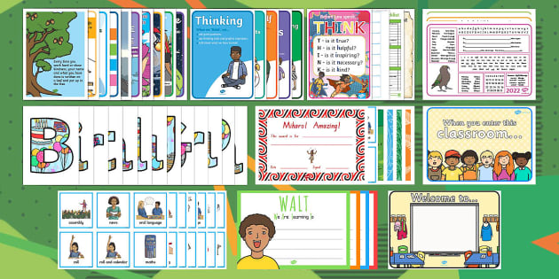 New Zealand Classroom Set-Up Resource Pack (teacher made)