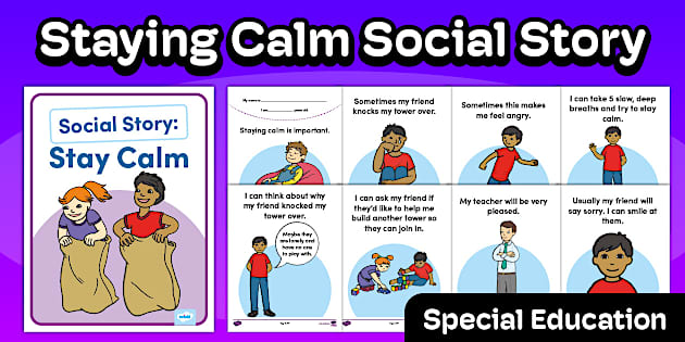 Staying Calm Social Story for Special Education