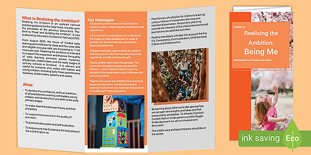 Realising the Ambition Parent Information Leaflet - Twinkl