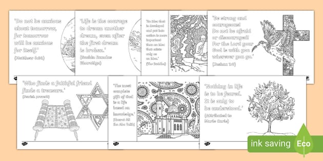 Mindfulness Colouring Religious Quotes (teacher made)