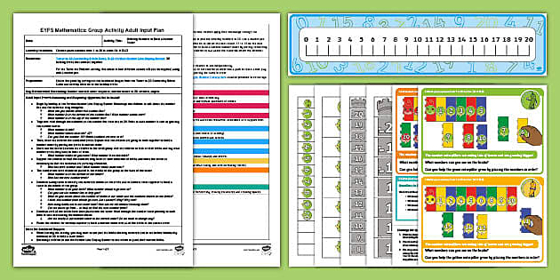 EYFS Maths: Ordering Numbers to Build a Number Tower Group Activity Adult