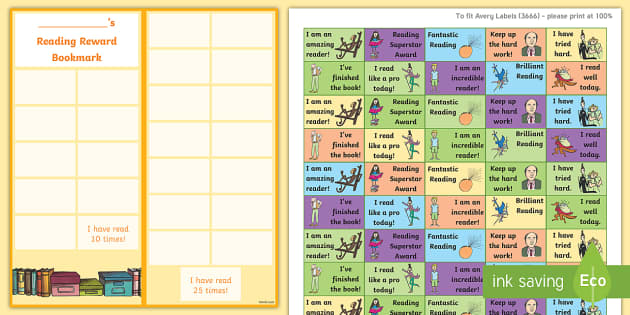 KS2 Roald Dahl Themed Reading Sticker Reward Bookmarks