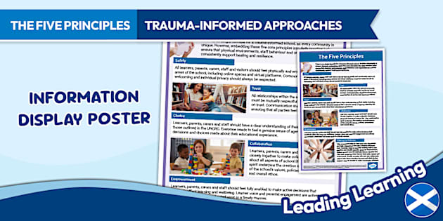 Trauma-Informed Approaches: The Five Principles Display Poster