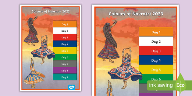 Colours of Navratri Display Poster (teacher made) - Twinkl