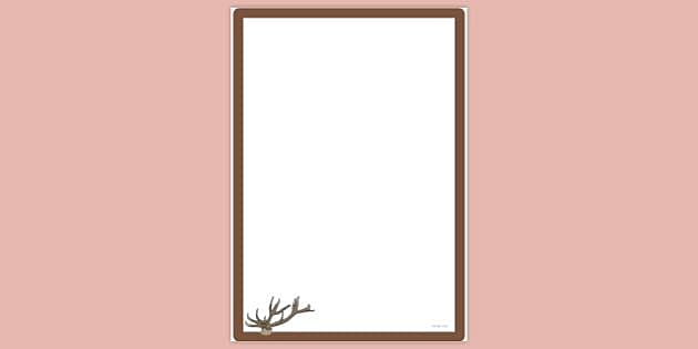 Simple Blank Antlers Page Border | Page Borders | Twinkl