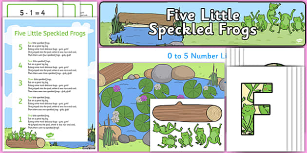 Five Little Speckled Frogs Ready Made Display Pack