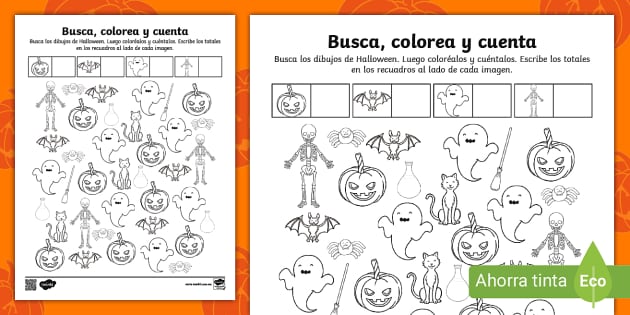 Actividad de conteo - Halloween (teacher made) - Twinkl