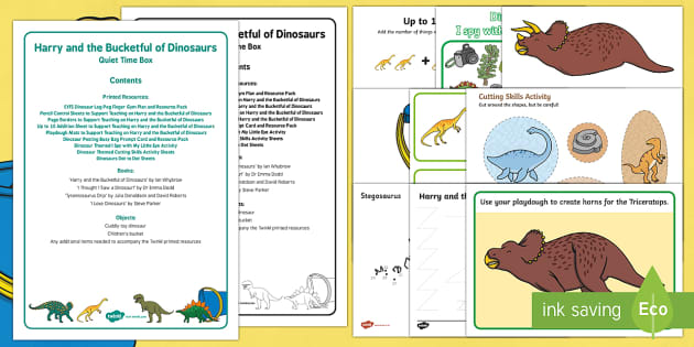 Quiet Time Box to Support Teaching on Harry and the Bucketful of Dinosaurs