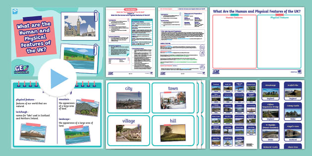 KS1 Human and Physical Features of the UK Lesson Pack