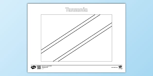 Tanzania Flag Colouring (teacher made) - Twinkl