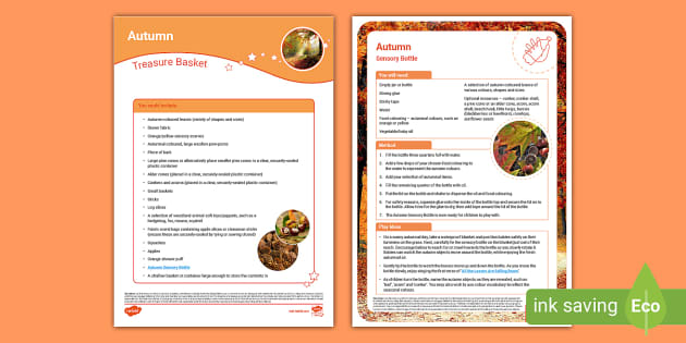 Autumn Treasure Basket Ideas (teacher made) - Twinkl